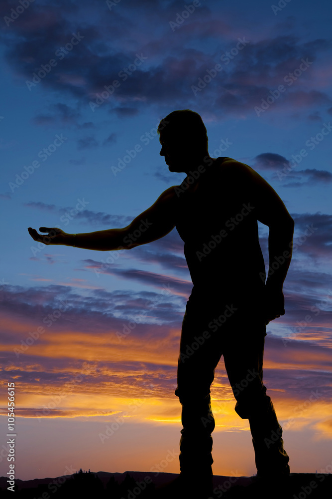 silhouette of man hand reaching out Stock Photo | Adobe Stock