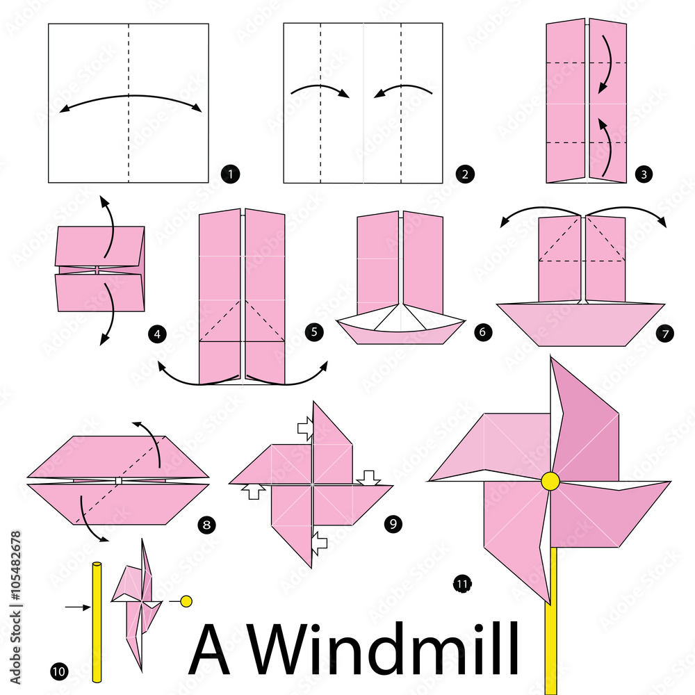 How To Make A Paper Windmill Step By Step