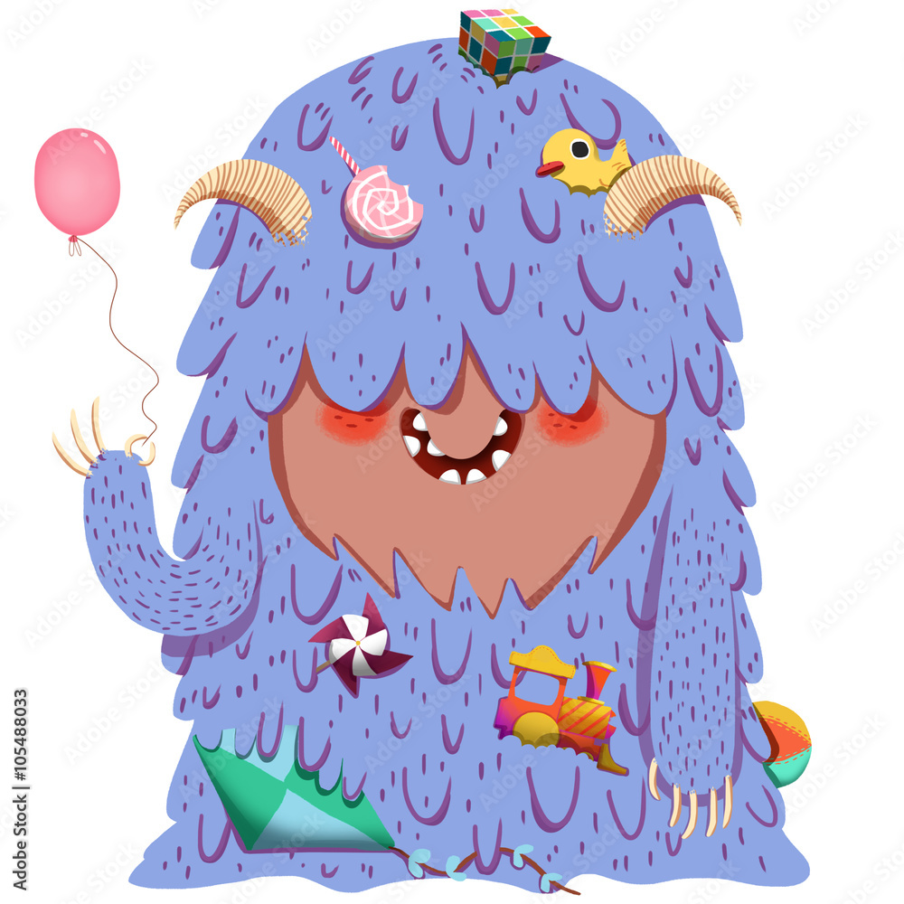 Cartoon Monster Trash