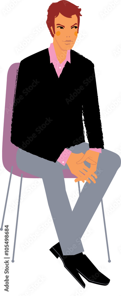 Man sitting with hands and legs crossed. How to decode Men's Body ...