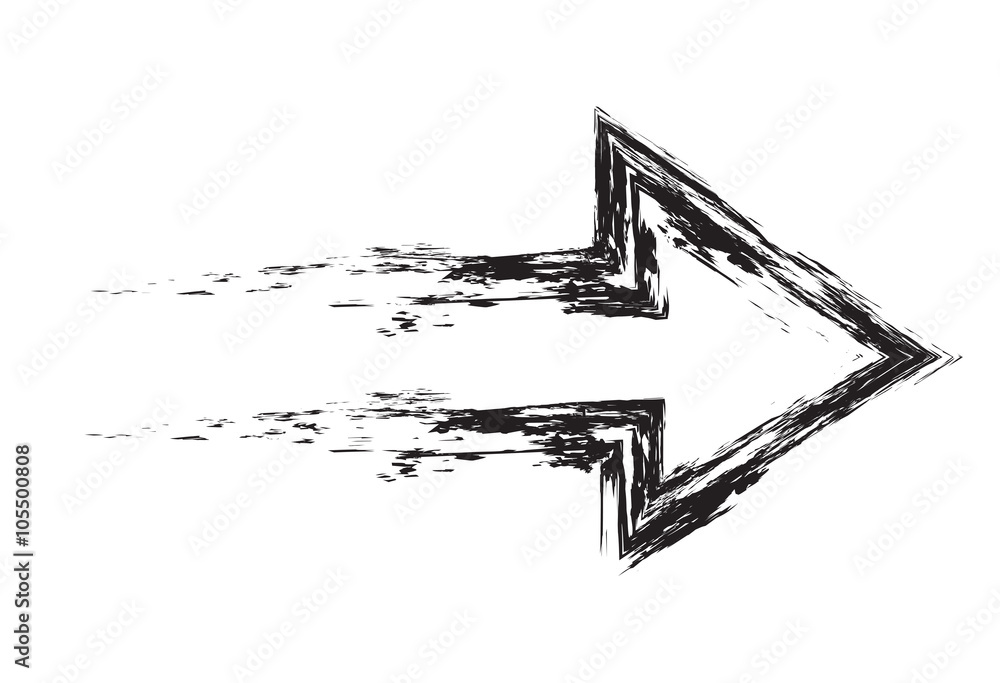 Grunge frame arrow. Vector element for design flyers, brochures Stock ...