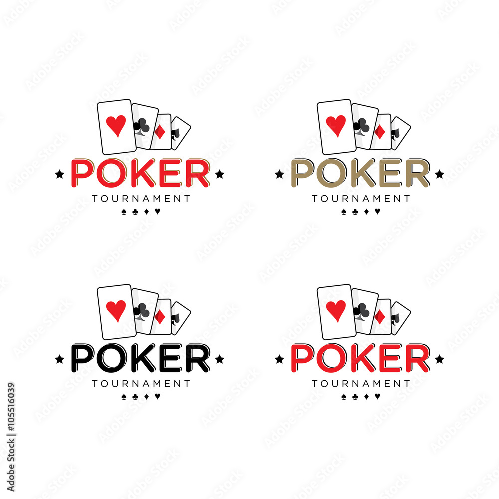 Poker Vector Logo Set Stock Vector | Adobe Stock