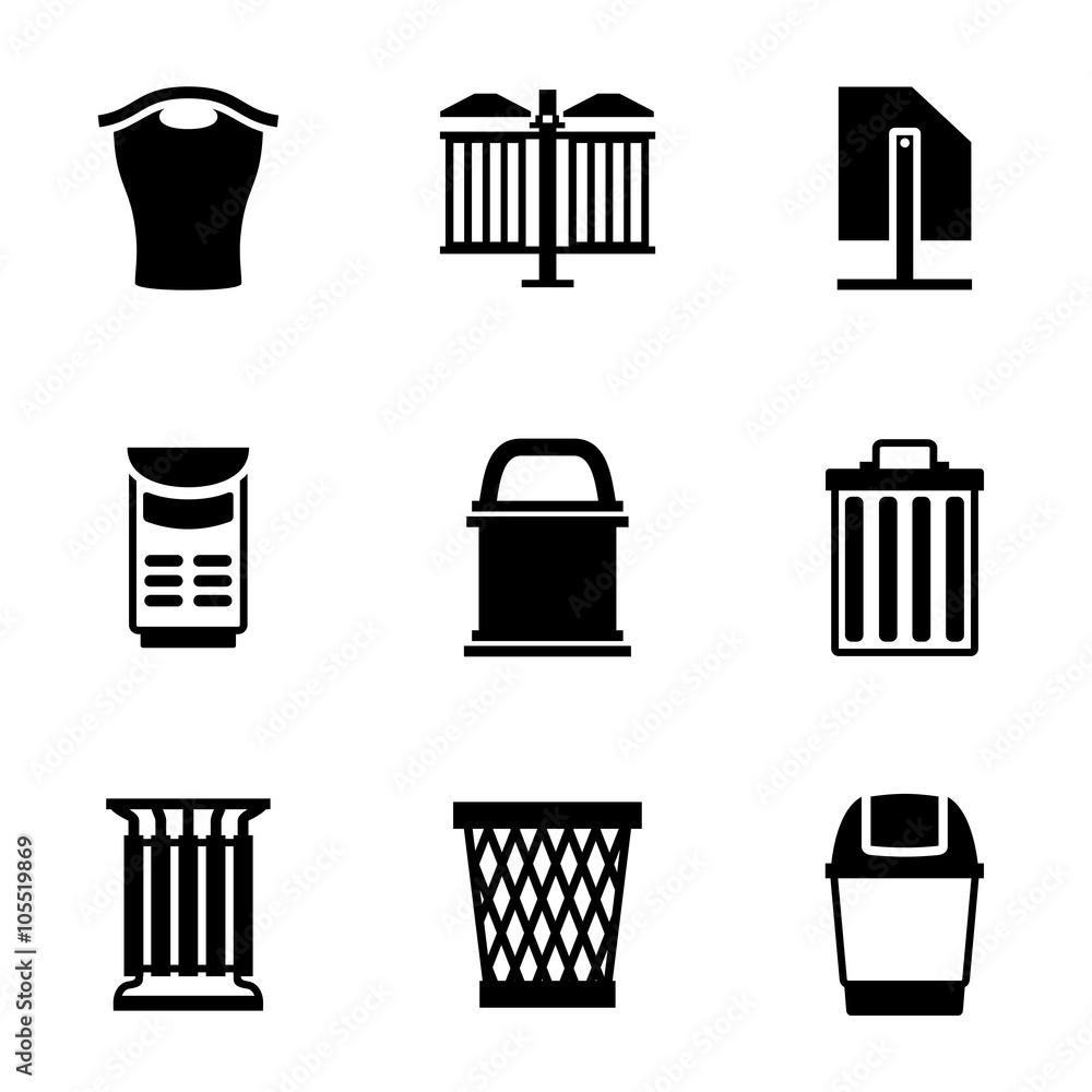 Vector Trach can icon set Stock-Vektorgrafik | Adobe Stock