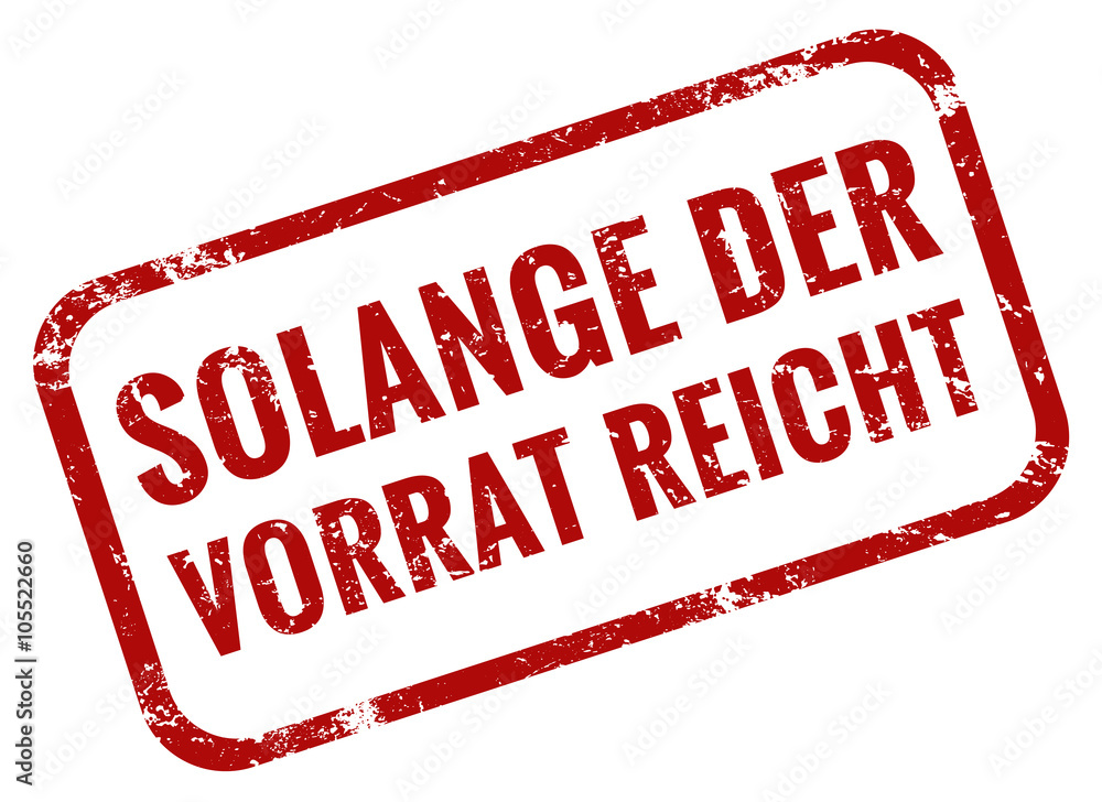 Nur solange der Vorrat reicht Stempel rot Stock Vector | Adobe Stock