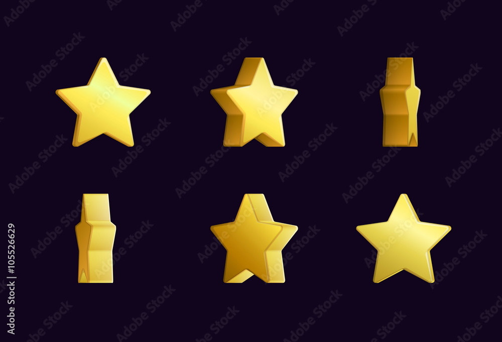 Vettoriale Stock Sprite sheet effect animation of a spinning golden ...