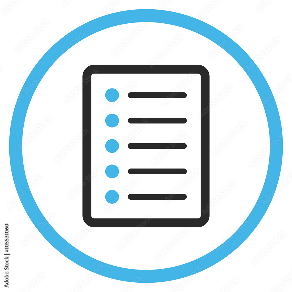 List Page vector icon. Style is bicolor flat rounded iconic symbol ...