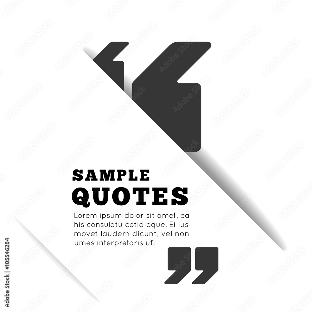 Quote blank template on white background. Stock Illustration | Adobe Stock