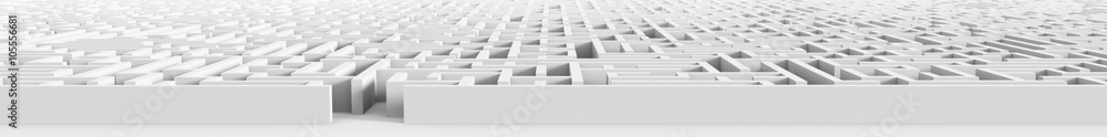banner background with huge white maze structure Stock Illustration ...