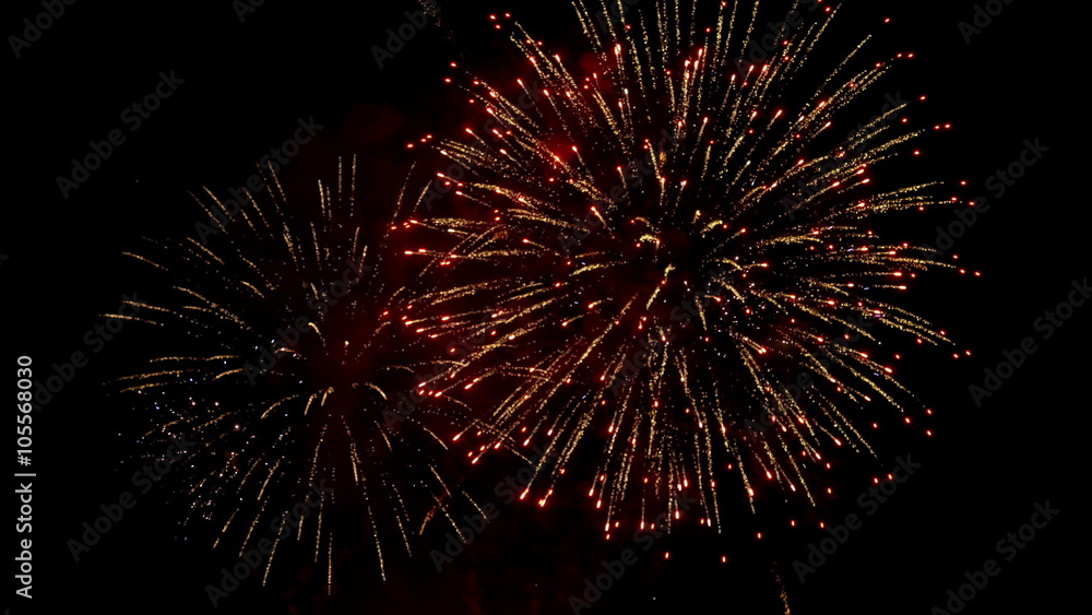 Fireworks Spectacular Composition in 4k . Combined from several dozen ...