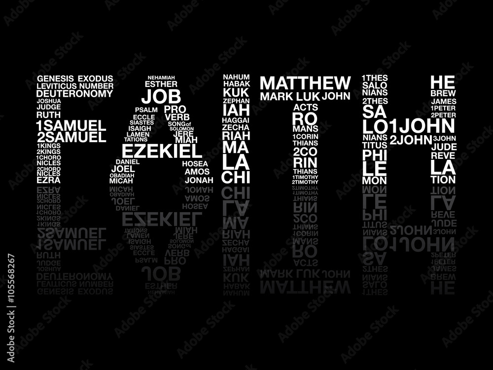 Faith from bible word, graphic, vector. Stock Vector | Adobe Stock