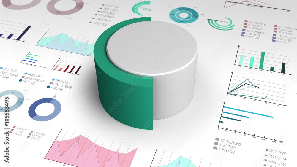 50 percent circle cylinder pie chart and various graph chart for ...