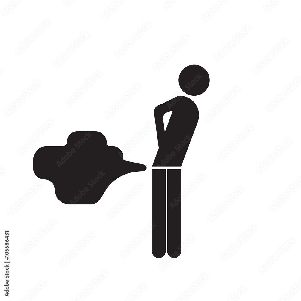 fart clip art symbol icon rounded, white background Stock Vector ...