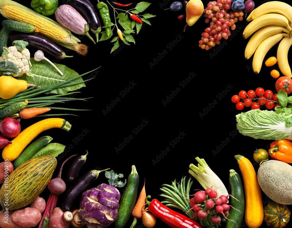 Deluxe eating background. Food photography different fruits and ...