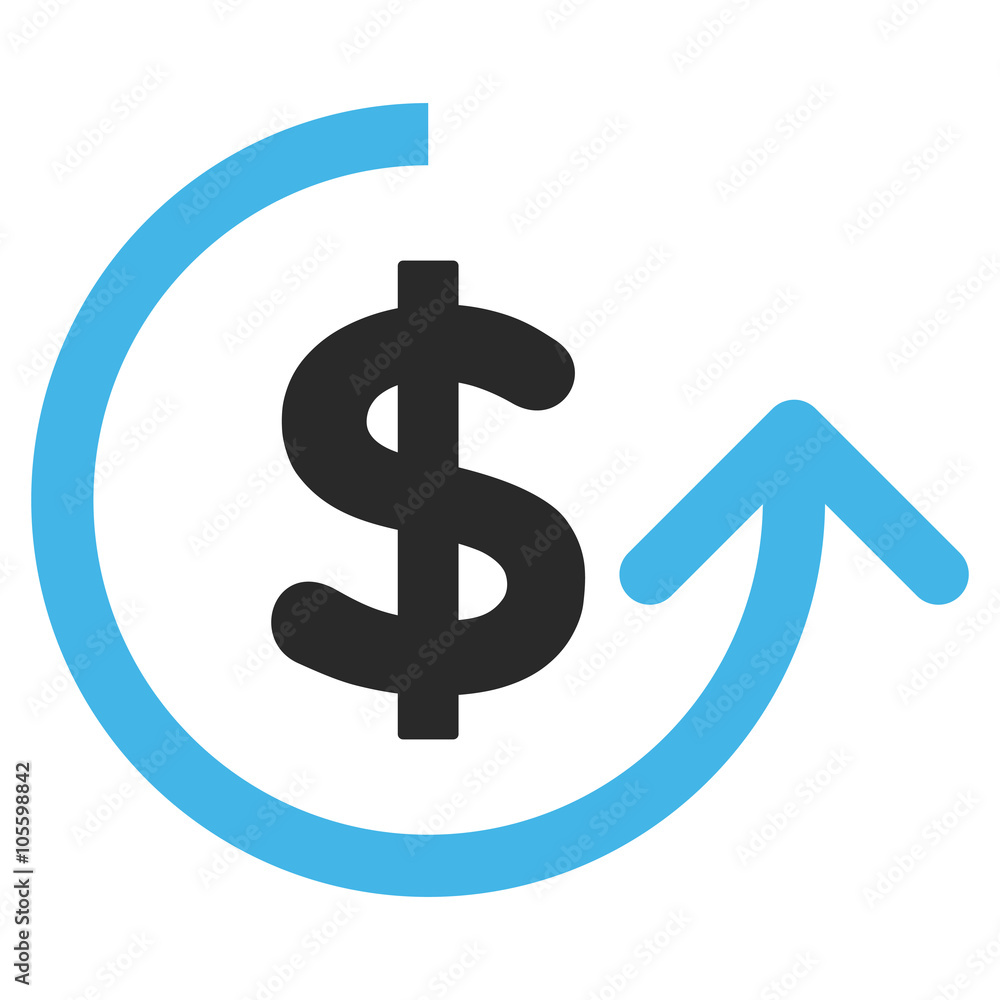 Chargeback vector icon. Picture style is bicolor flat chargeback icon ... Chargeback vector icon. Picture style is bicolor flat chargeback icon ...