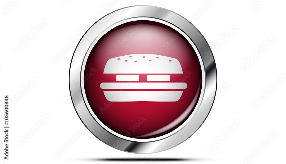 Picto hamburger fast food rouge Stock Vector | Adobe Stock