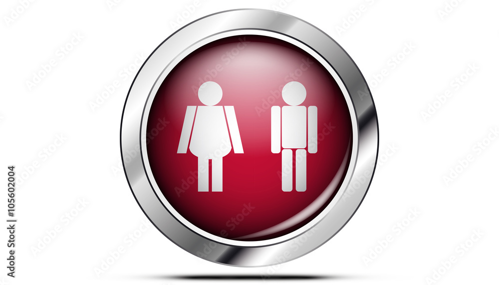 Picto toilette rouge Stock Vector | Adobe Stock