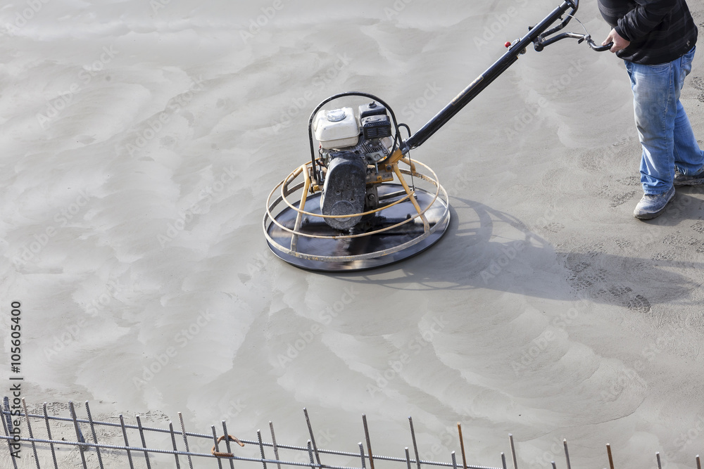 Workers at the construction site of the foundation .concrete ...