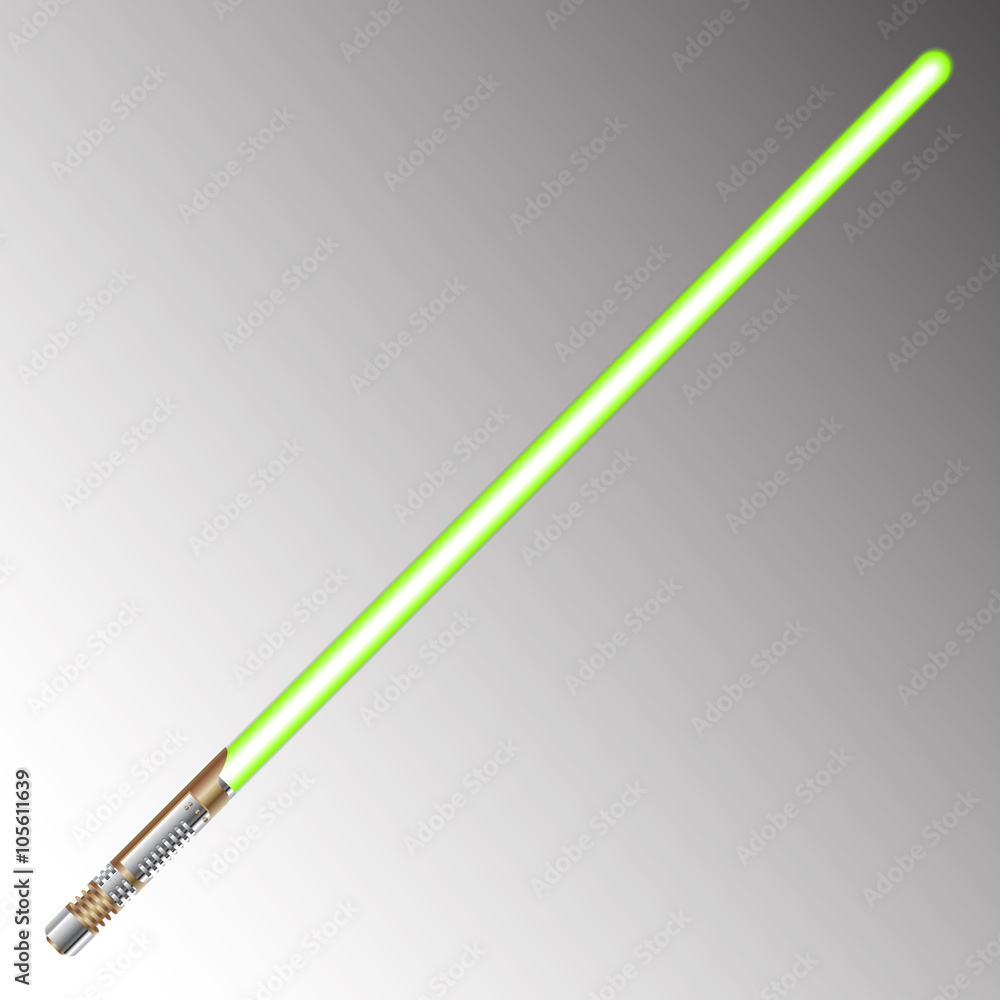 Realistic Light saber blade. Energy sword with Metal effect colours ...