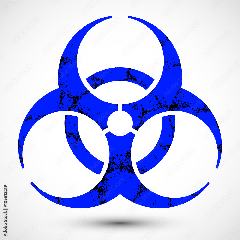 Blue Biohazard Wallpaper