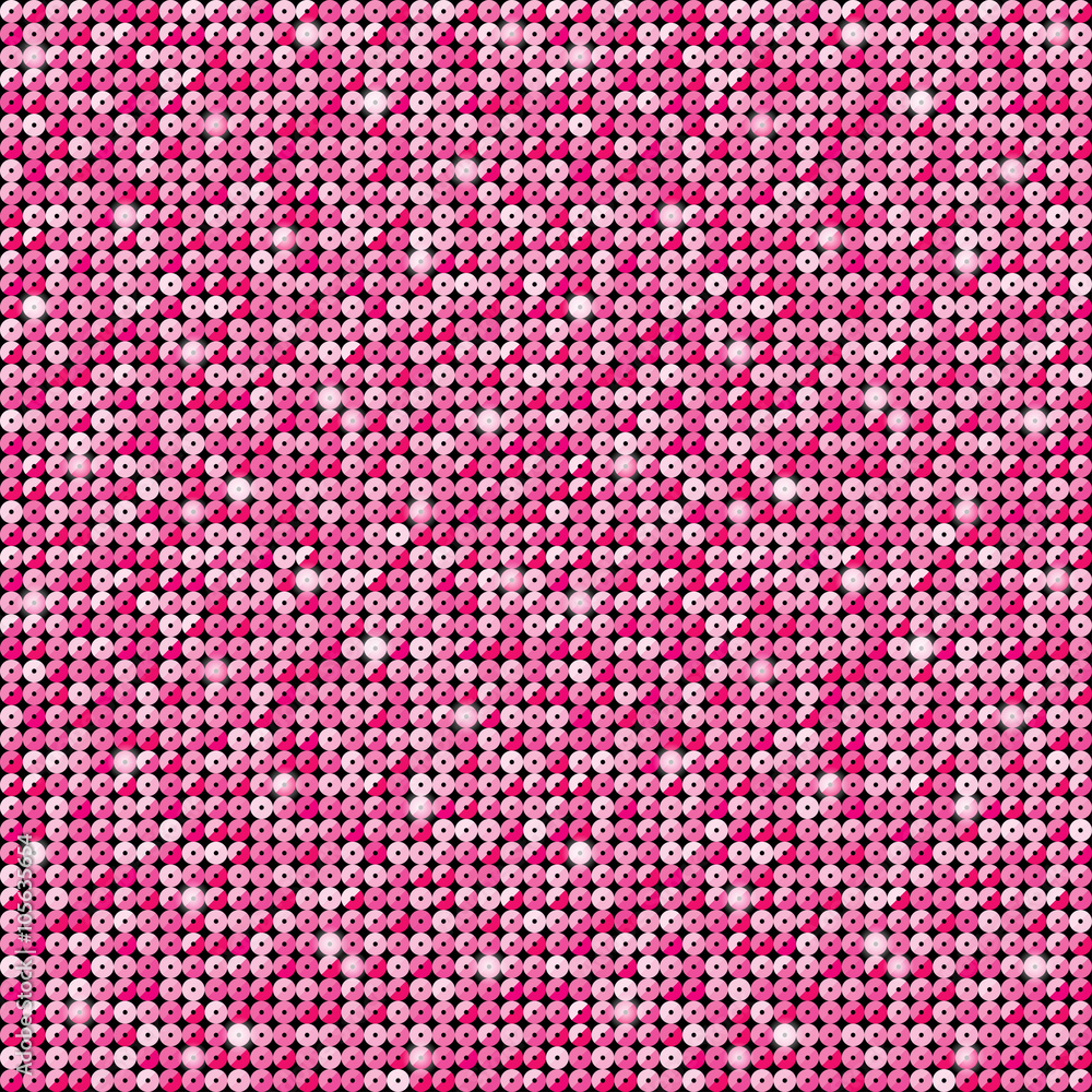 Pink sequin background. Square frame. Eps 10. Stock Vector | Adobe Stock