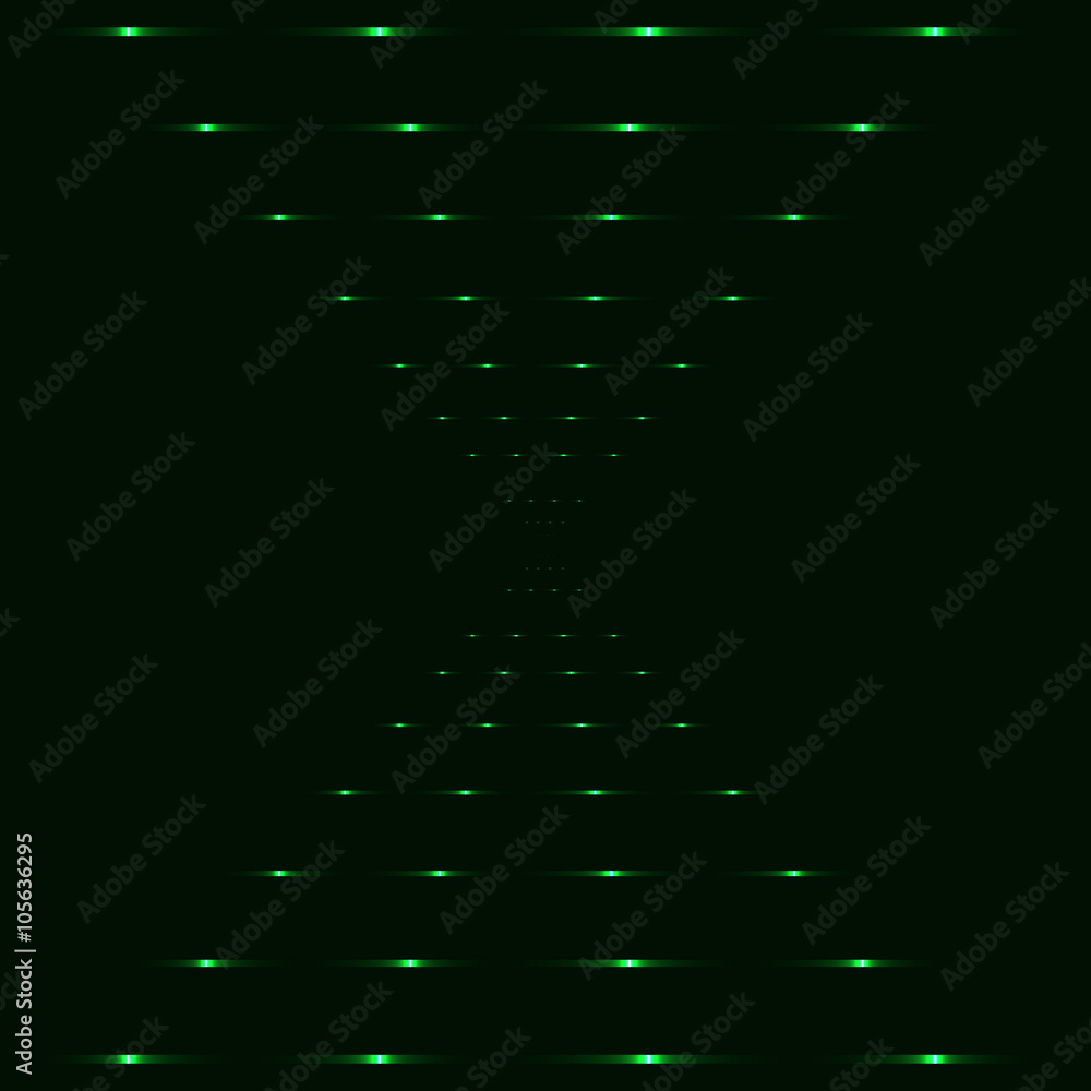 Green neon laser perspective Stock Vector | Adobe Stock