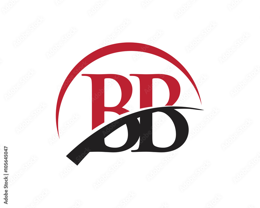 BB red letter logo swoosh Stock Vector | Adobe Stock