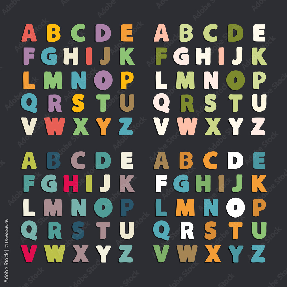 Vector abstract alphabet collection.Alphabet vector .Vector alphabet ...
