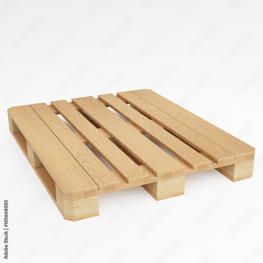 euro pallet isolated on white background Stock-Illustration | Adobe Stock
