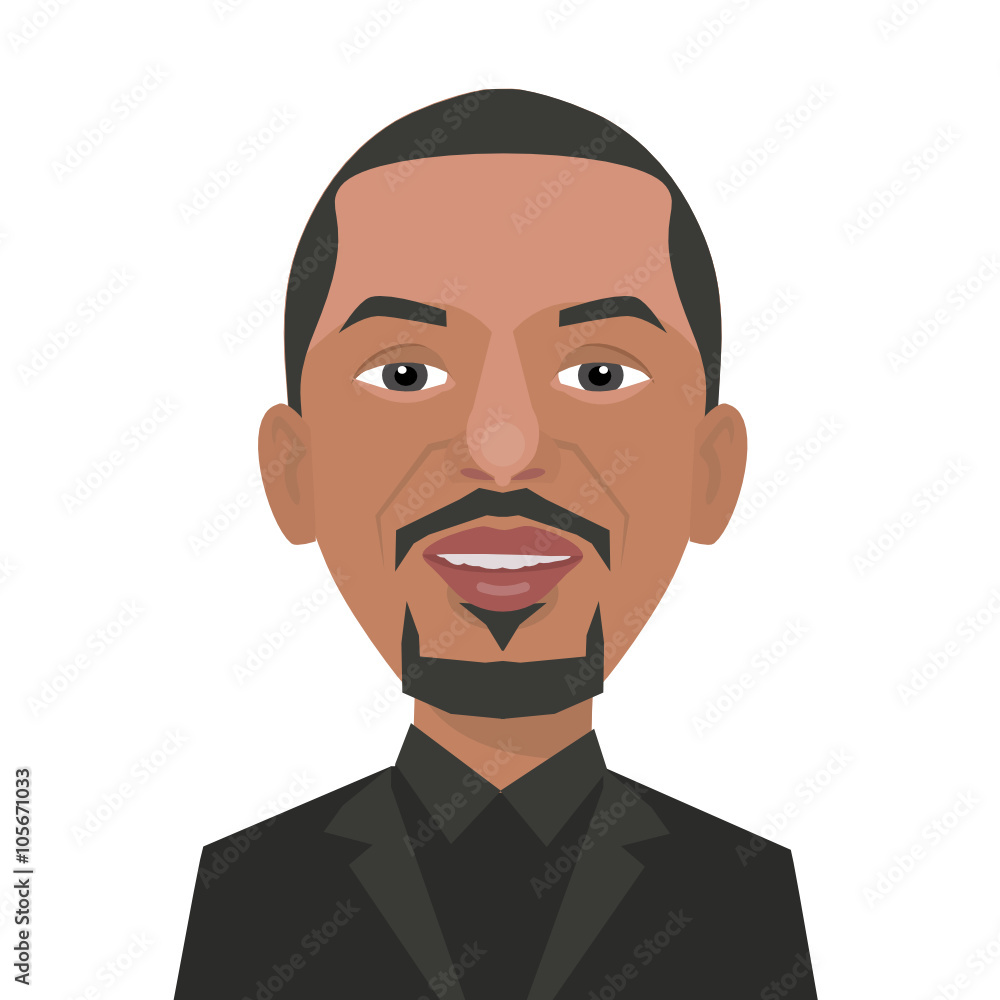 Flat vector character. Vector avatar with eyes. Vector portraits. flat ...