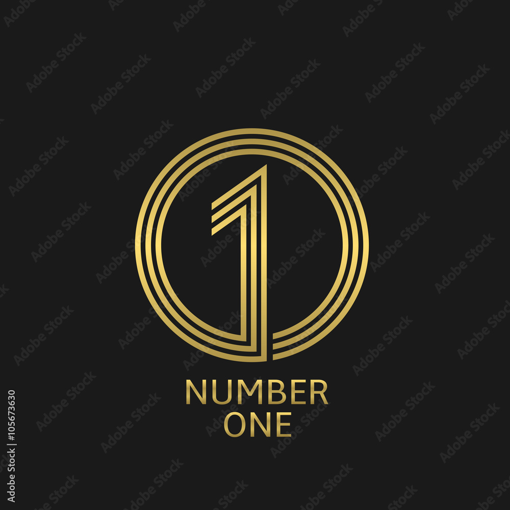 Number one symbol Stock Vector | Adobe Stock