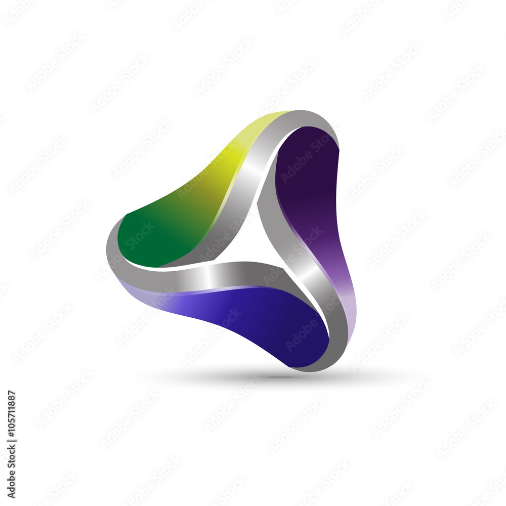 3d Triangle Logo Design