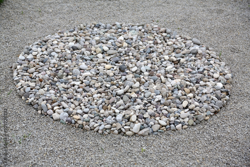 Garden design, with hard landscaping, using shaping, paving, rocks and ...