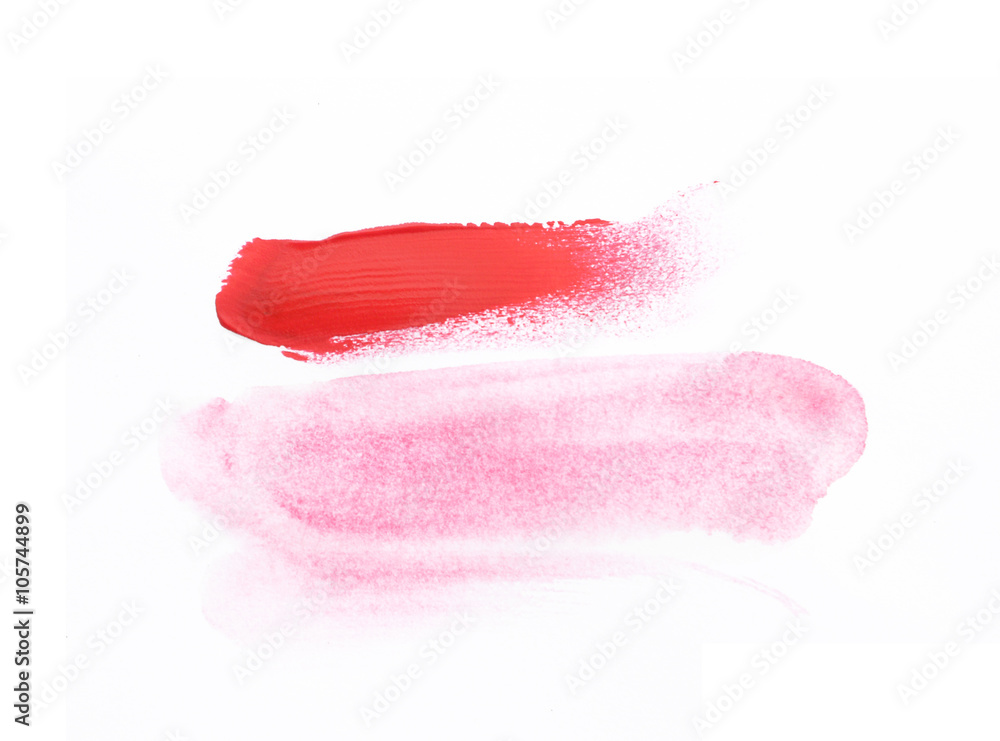 Pink paint brush stroke on white Stock Photo | Adobe Stock