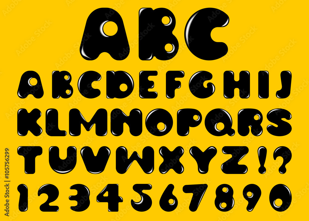 alphabet of bubbles Stock Vector | Adobe Stock