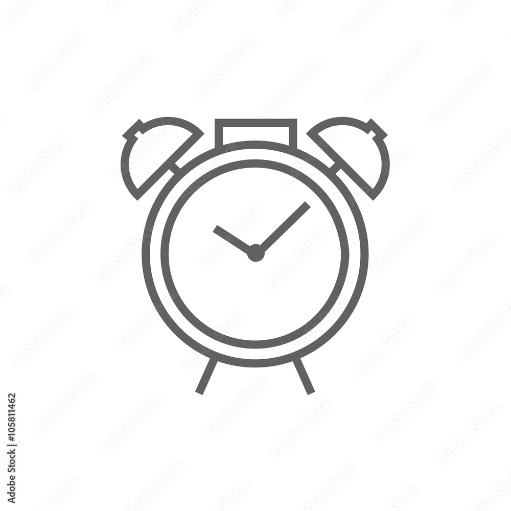 Alarm clock line icon. Stock Vector | Adobe Stock