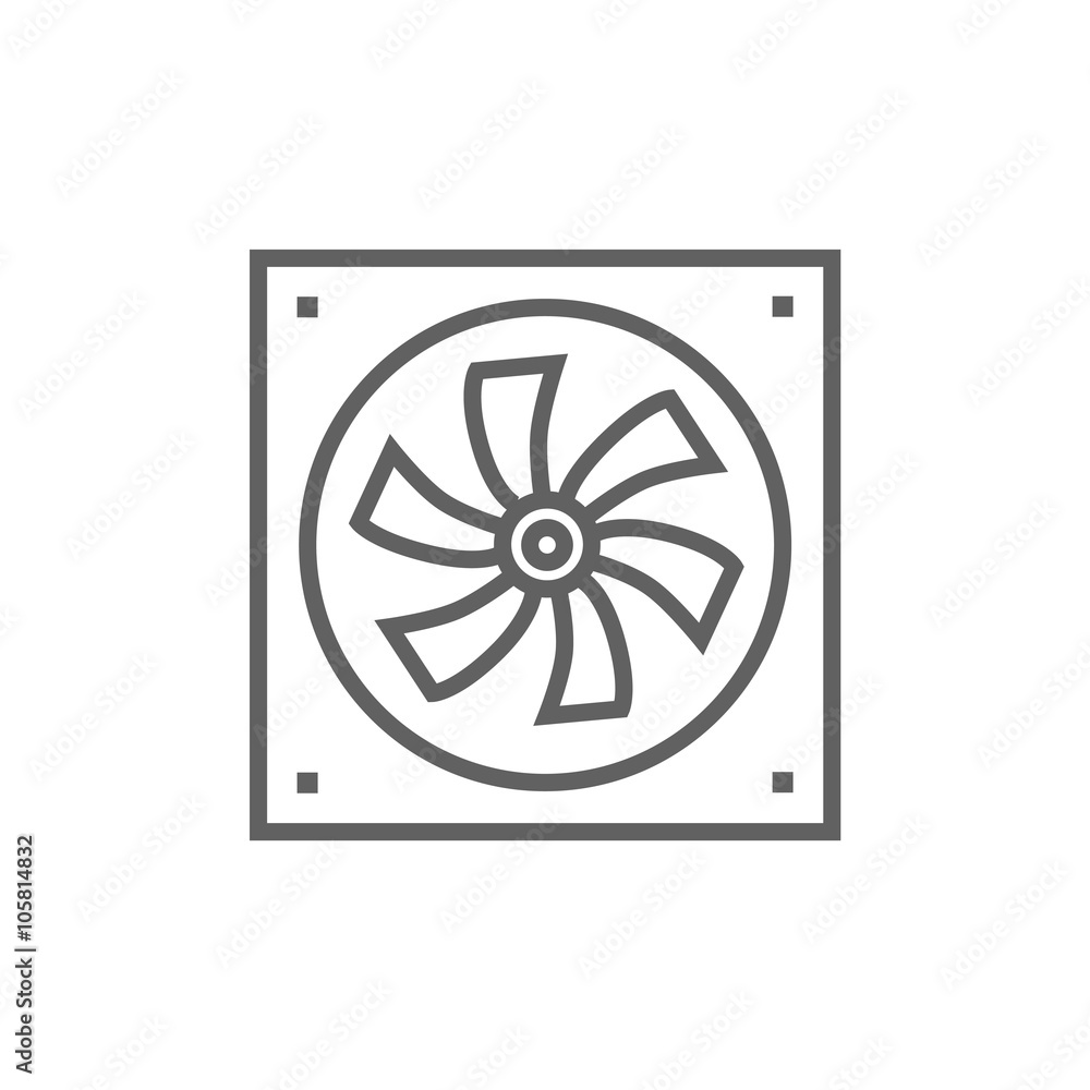 Computer cooler line icon. Stock Vector | Adobe Stock