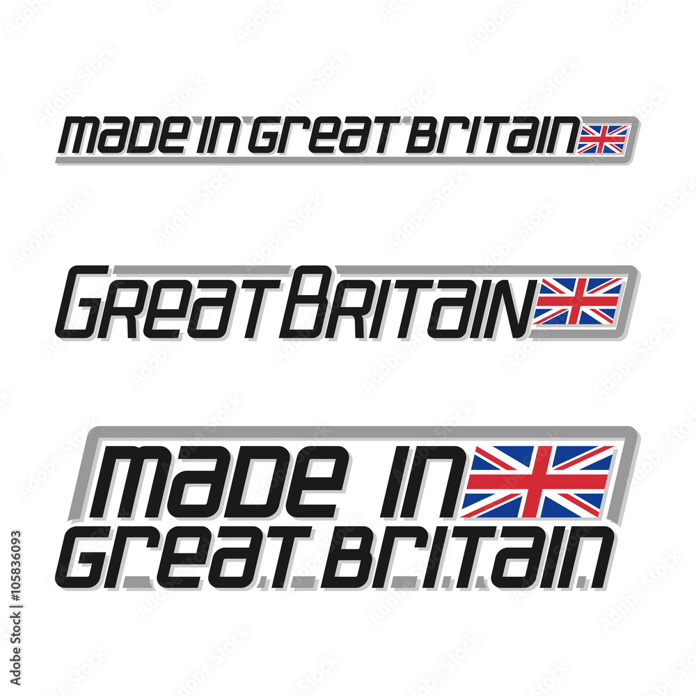 Vector illustration of the logo for "made in Great Britain", consisting ...