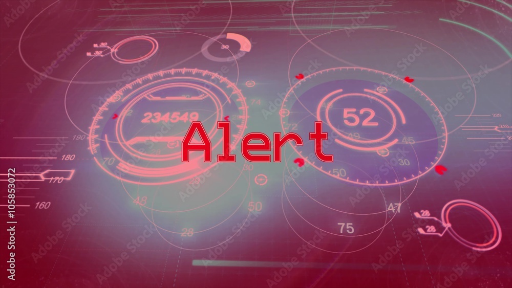 Vídeo do Stock: 3D abstract motion radar or sensor interface screen ...