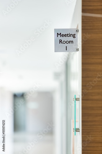 Meeting room sign Stock Photo | Adobe Stock