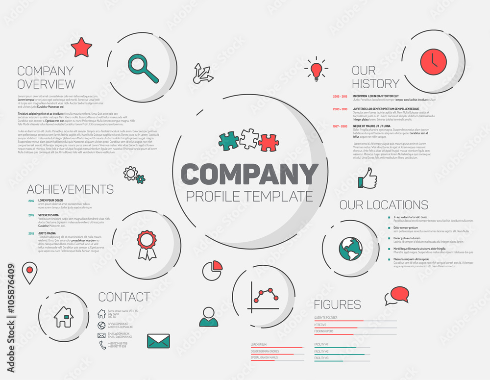 Vector Company infographic profile design template Stock Vector | Adobe ...