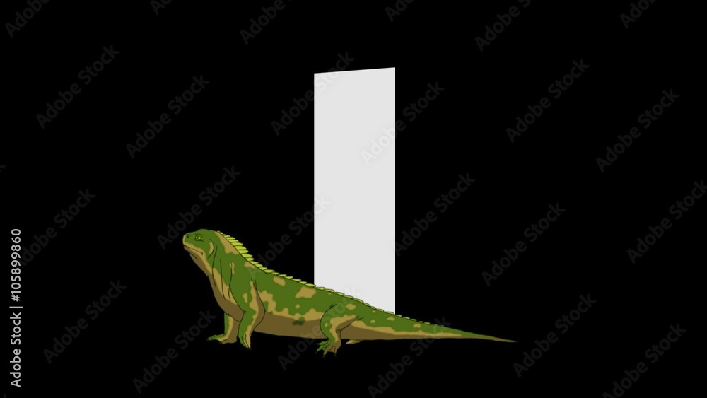 Letter I and Iguana (background) Animated animal alphabet. HD footage ...