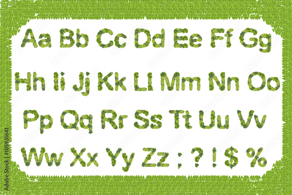 English alphabet with uppercase and lowercase letters, punctuation ...