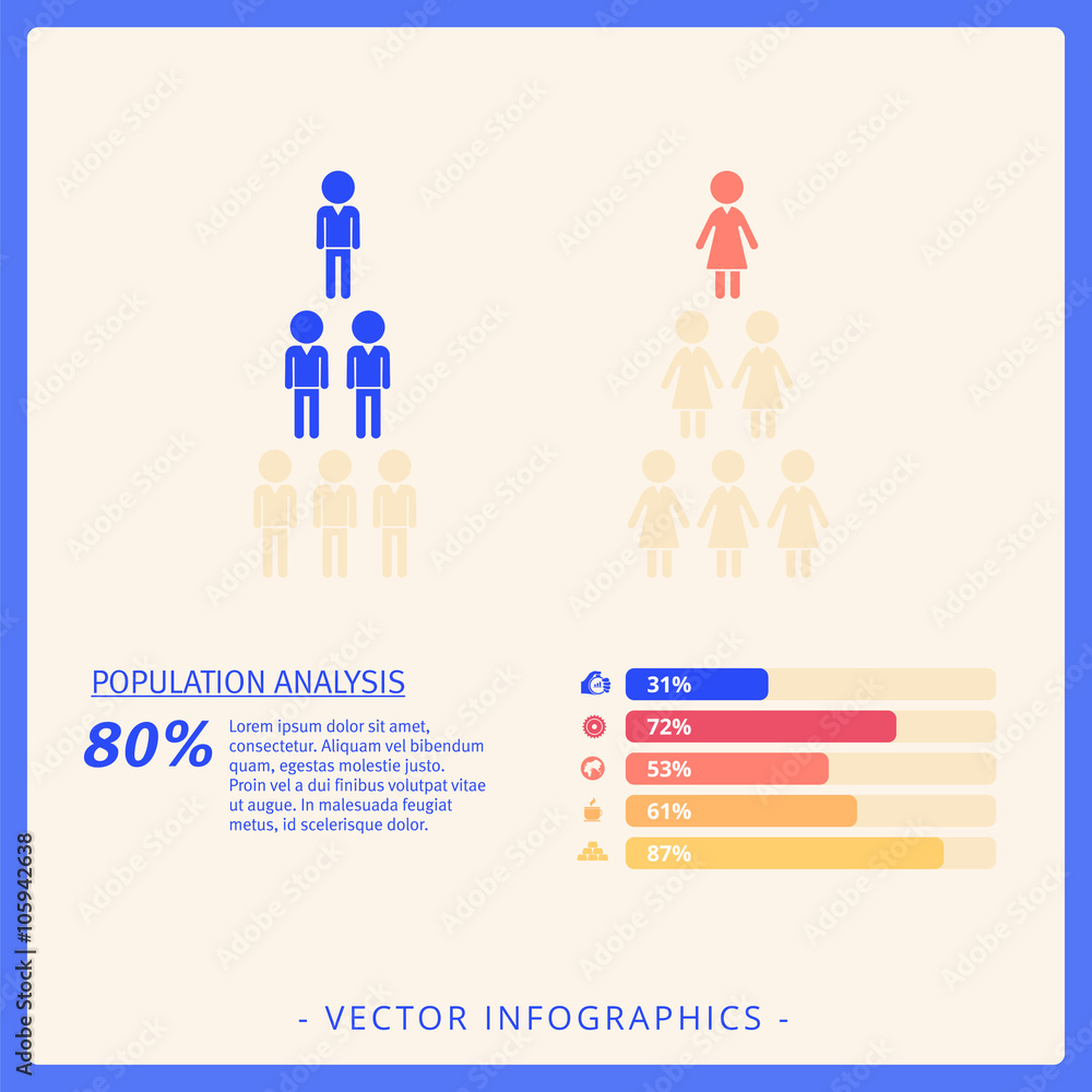 Horizontal Bar Chart Template Stock Vector | Adobe Stock