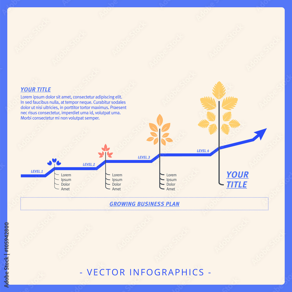 Line Chart Infographic Template Stock Vector | Adobe Stock