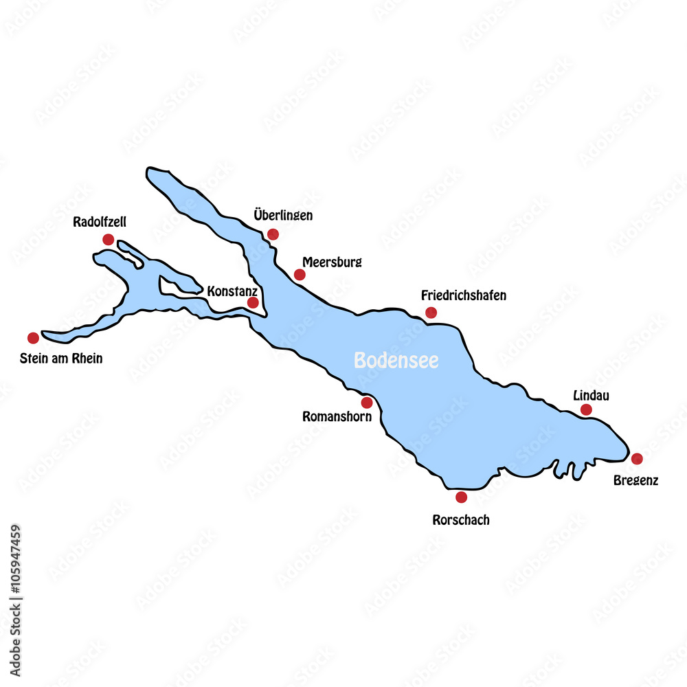 Bodensee Stock-Vektorgrafik | Adobe Stock