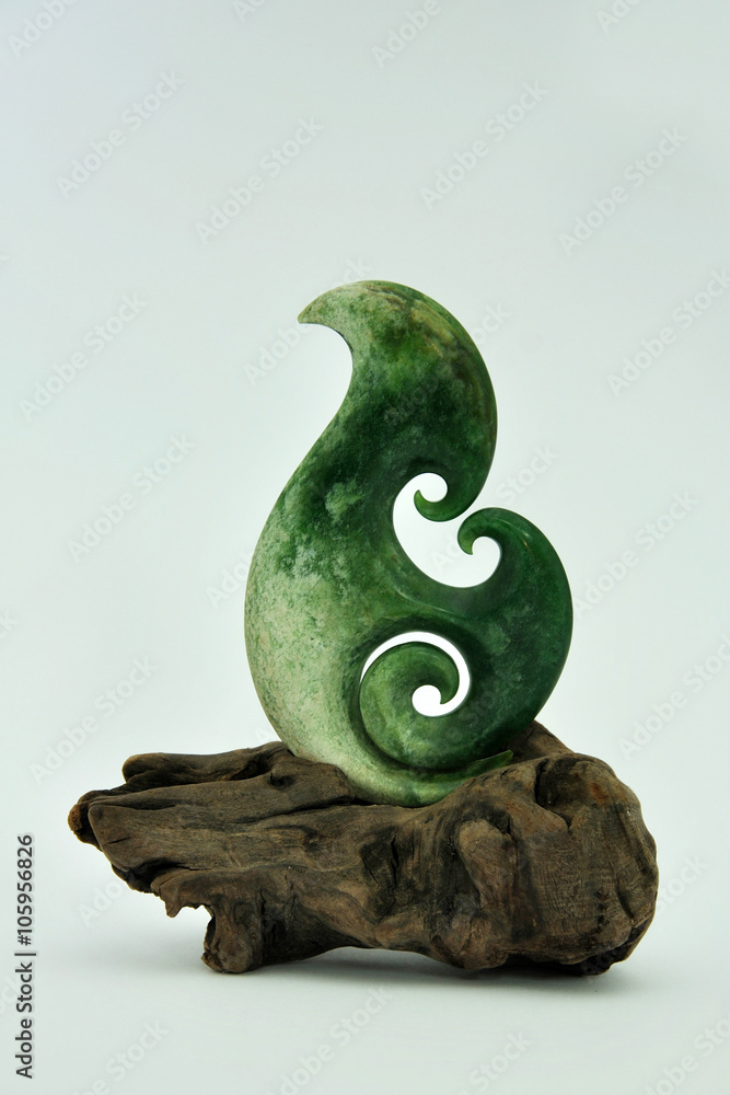 jade carving of Maori inspired design Stock Photo | Adobe Stock