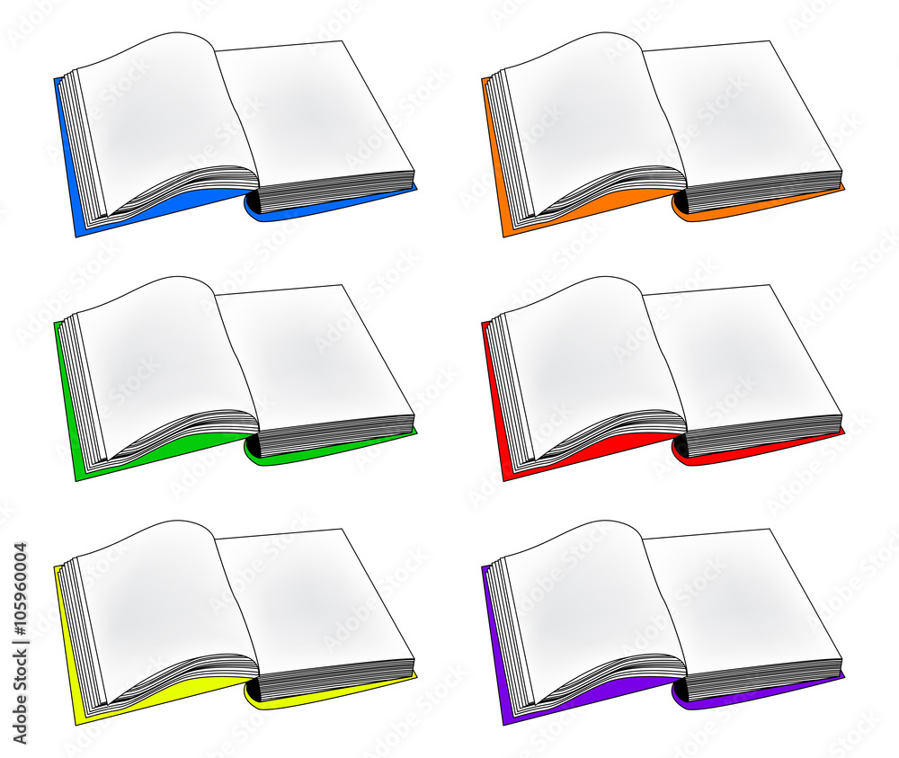 Open book vector clipart, symbol, icon design. Illustration isolated on ...