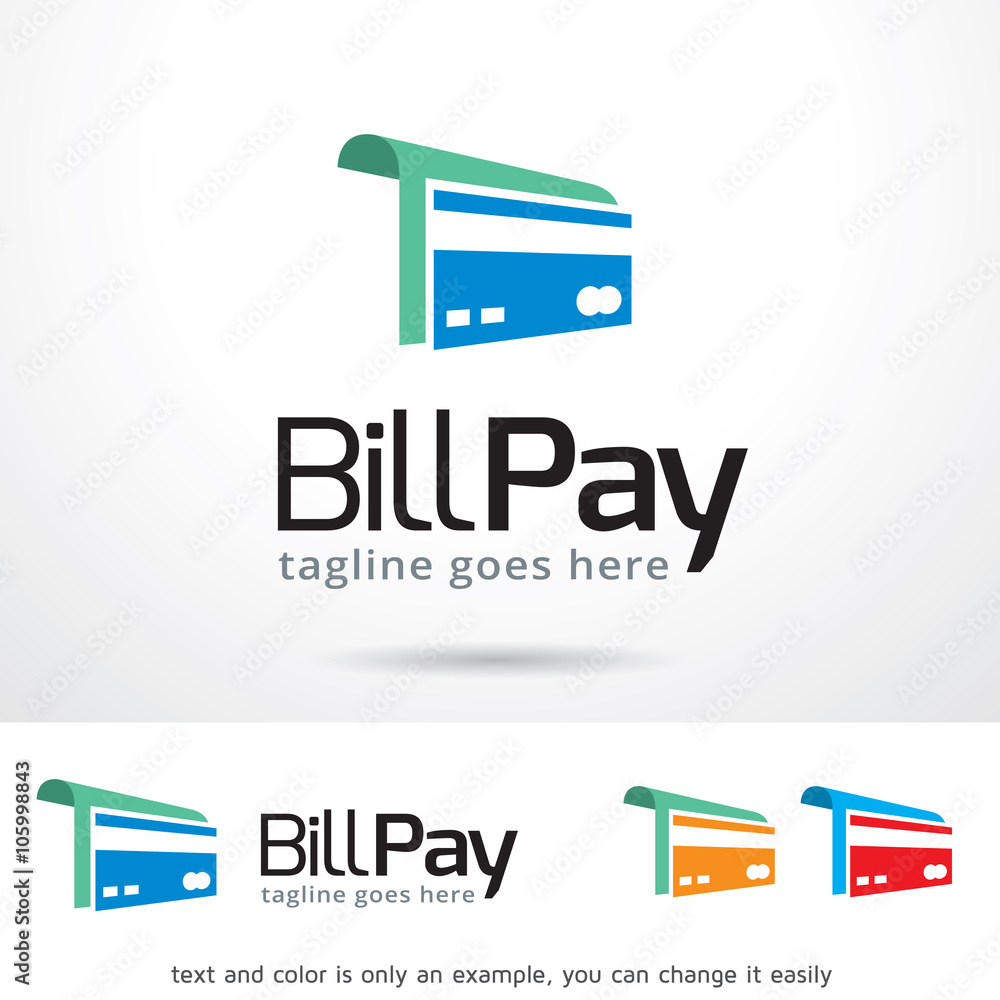 Bill Pay Logo Template Design Vector Stock 벡터 | Adobe Stock