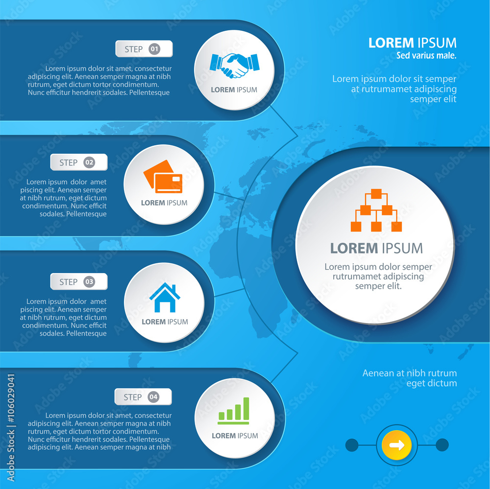 Infographic elements with various icons suitable for infographics ...