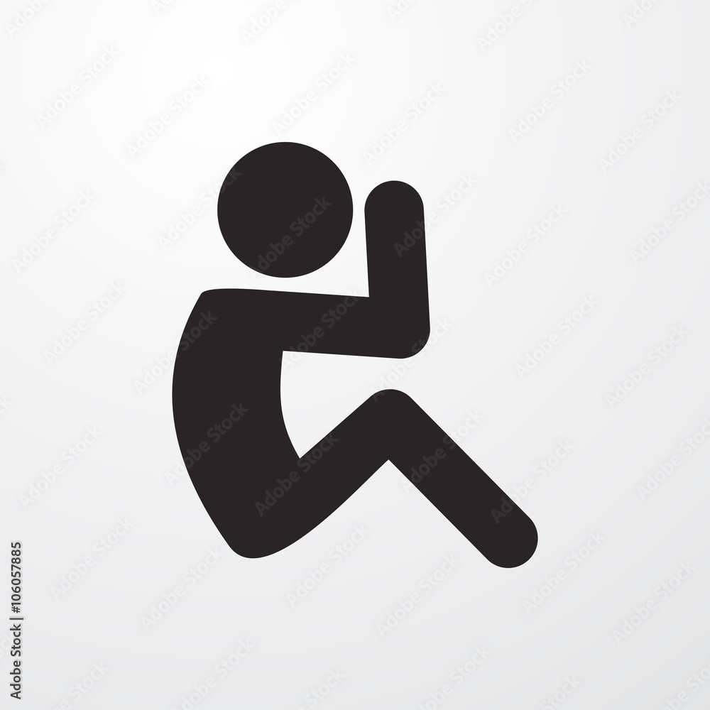 Sit ups icon Stock Vector | Adobe Stock